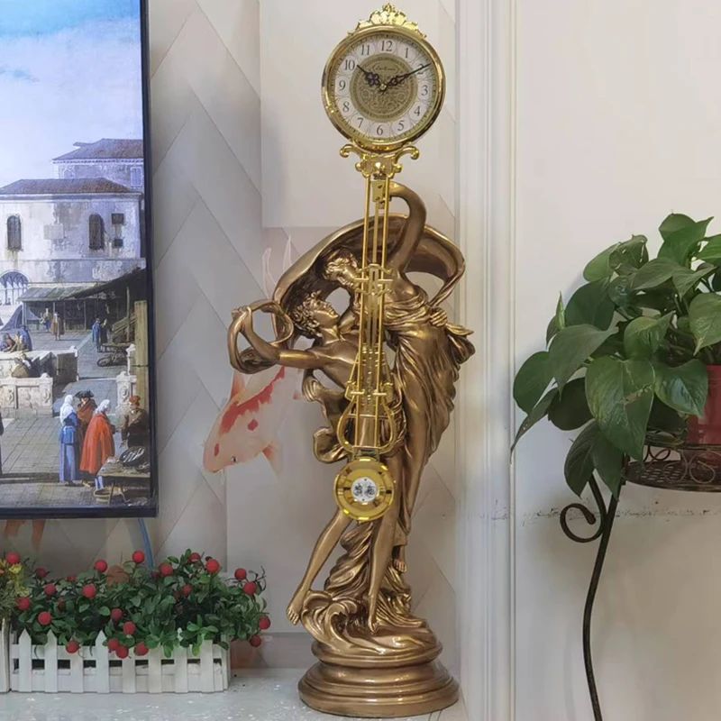 European-style-living-room-clock-desktop-clock-classic-silent-vertical ...