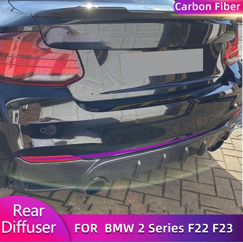 Forged-Carbon-Fiber-Car-Rear-Bumper-Diffuser-Lip-Spoiler-for-BMW-2 ...