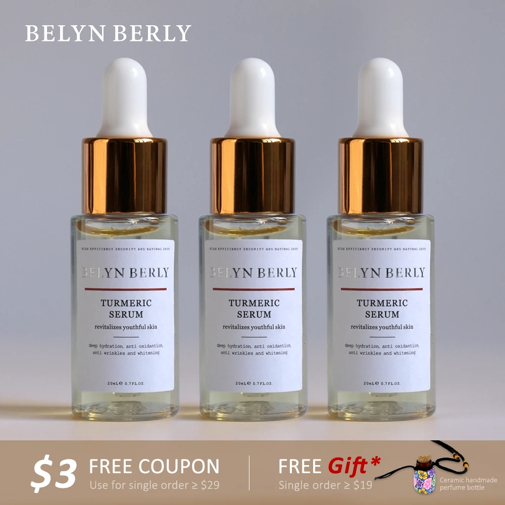 BELYN-BERLY-Turmeric-Face-Serum-3PCS-Lot-Face-Moisturizing-Hydrating-Hyaluronic-Acid-Facial ...