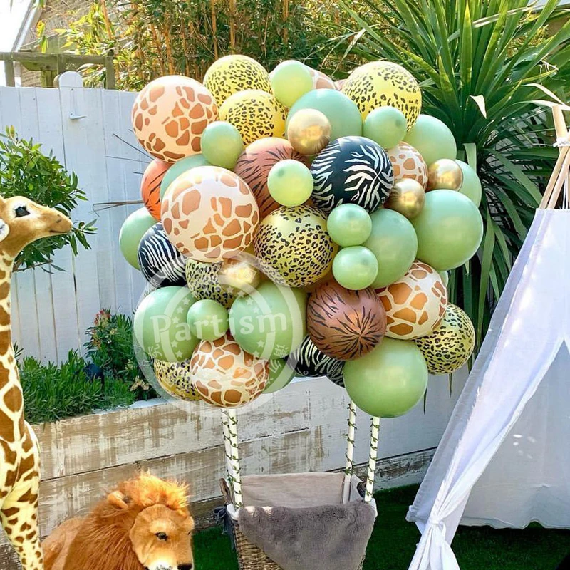 Safari Animal Balloon Birthday | Foil Balloons Jungle Animals - 20pcs ...