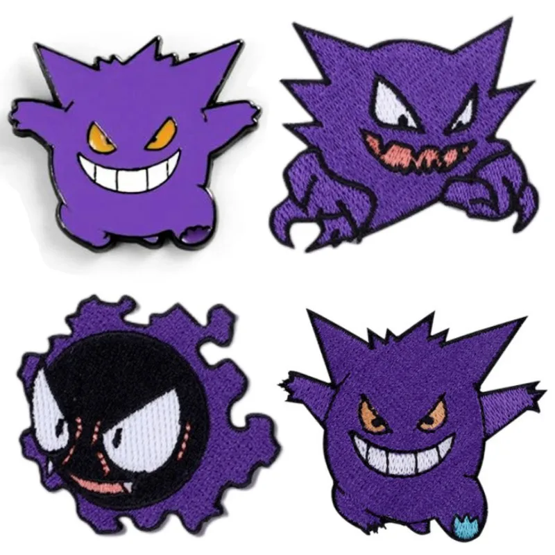 Pokemon-Gengar-Stickers-Sew-on-Embroidery-Patches-Applique-Iron-on ...