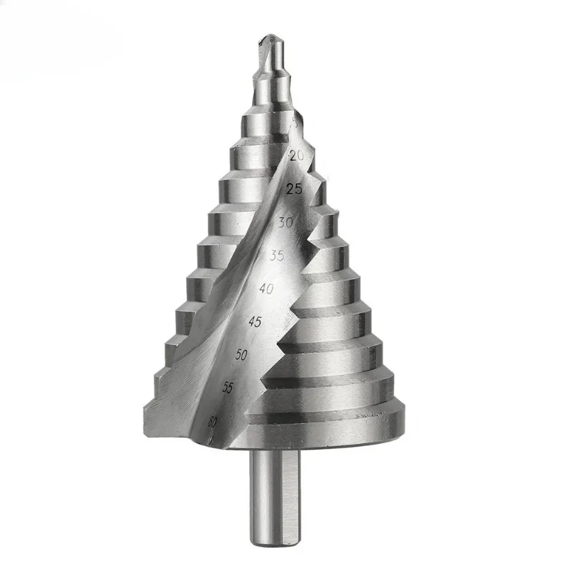 6-60mm Step Drill Bit Spiral Groove Pagoda Hole Cutter Metal Sheet Cone ...
