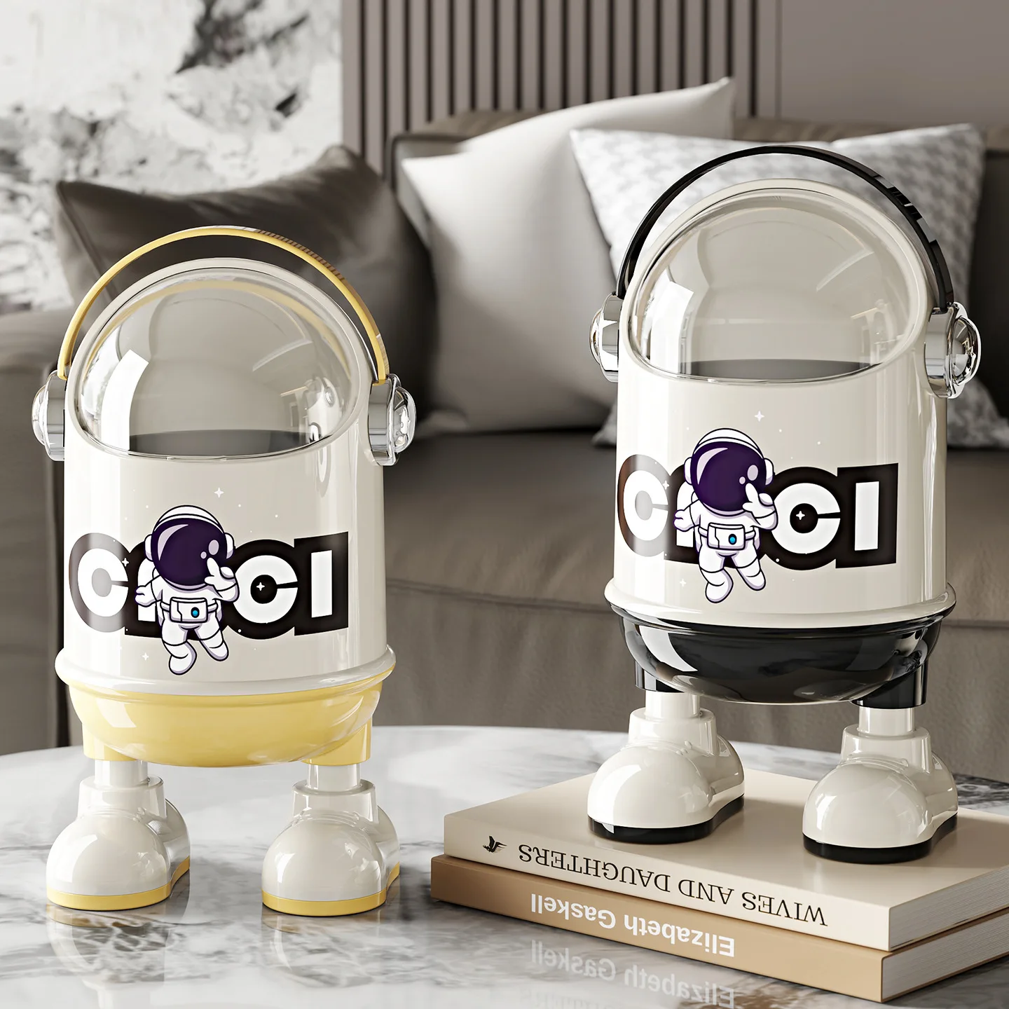 Space Trash Can for Home Living Room, Luxury High-End New Design ...
