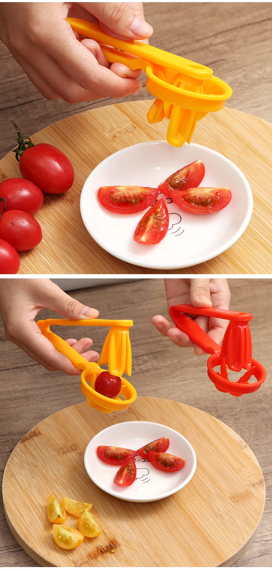 Tomato Slicer Cutter Grape Tools Cherry Kitchen Pizza Fruit Splitter ...