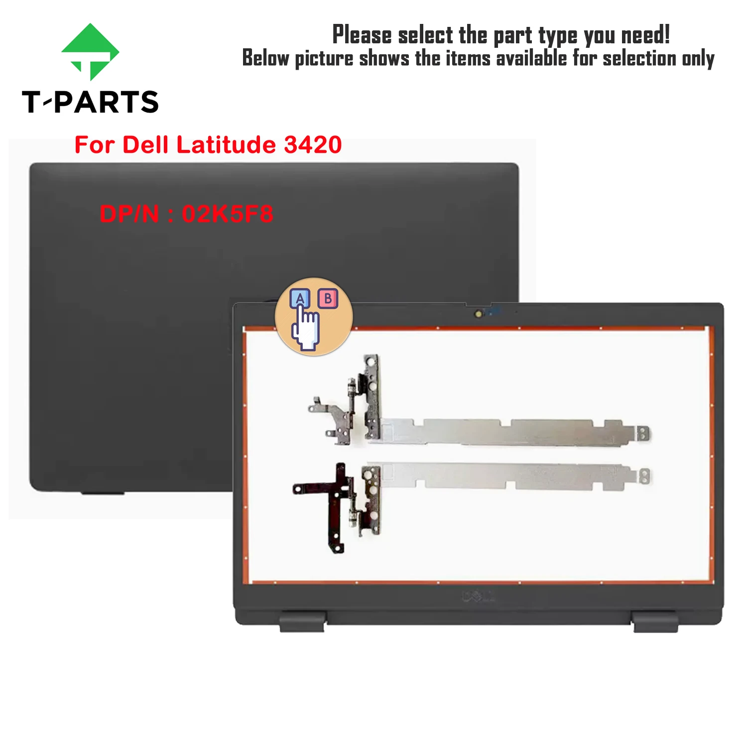 New-Orig-02K5F8-02KP4R-Black-For-Dell-Latitude-3420-E3420-Lcd-Cover ...