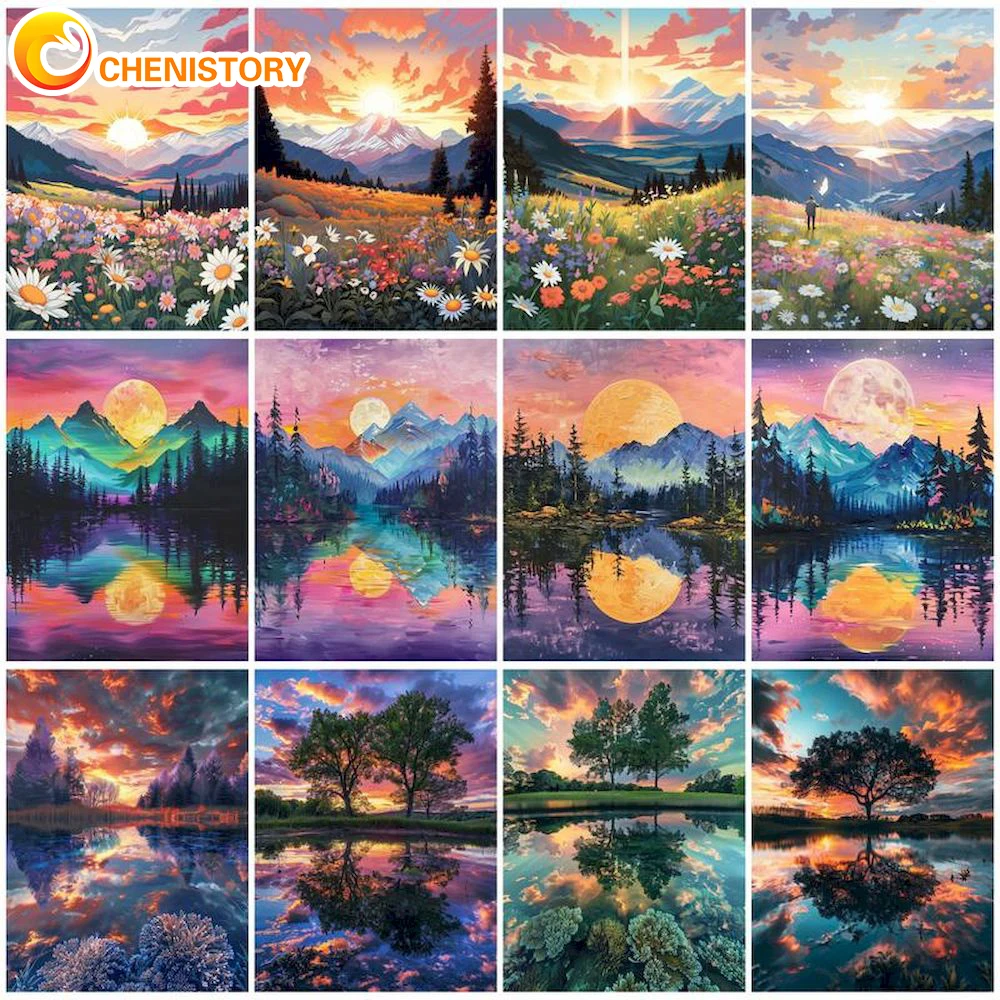 CHENISTORY Focus DIY Oil Painting Canvas Painting By Numbers Complete ...