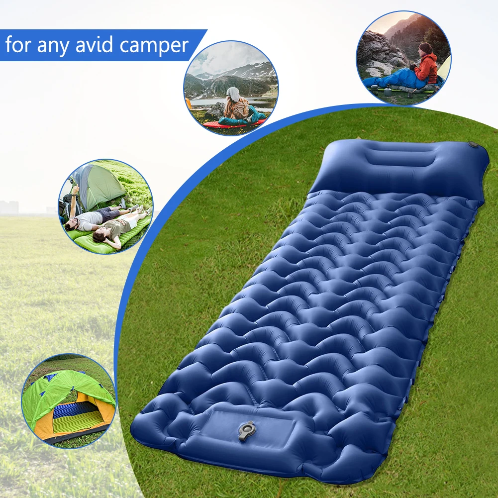 Cama-inflable-para-acampar-colchoneta-port-til-plegable-de-nailon-TPU ...