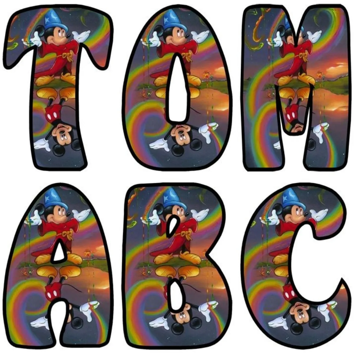 Mickey Mouse Name Letters