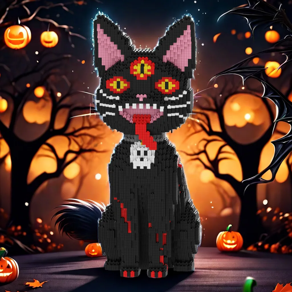 Halloween-Magic-Building-Block-Black-Cat-Model-Toy-Horrible-Pumpkin ...