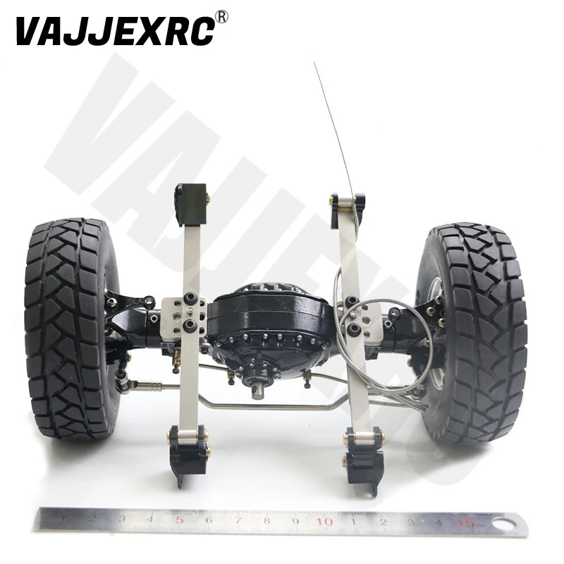 1/14 원격 제어 트럭 트랙터 트레일러용 차동 장치가 있는 모든 금속 프론트 액슬 어셈블리, TAMIYA 56360 ...