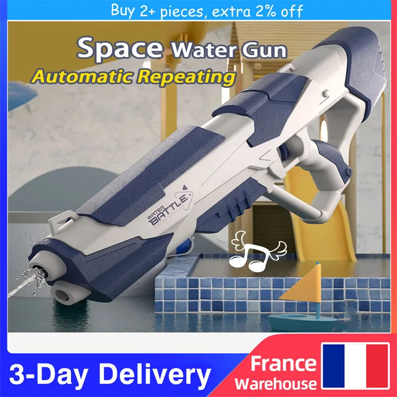 Electric Space Water Gun Automatic Water Fights Toy Beach Swimming Pool ...