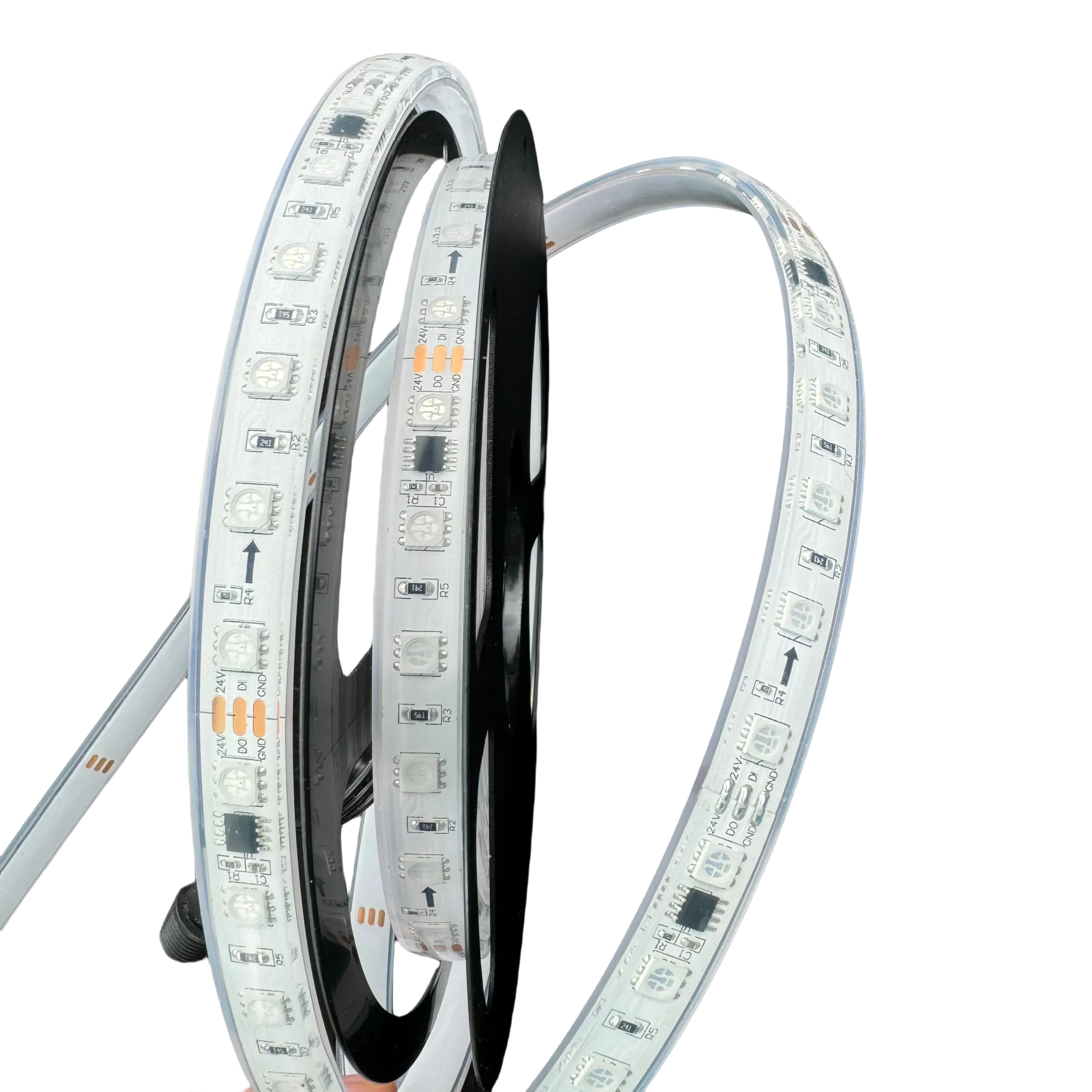 DC24V WS2811 RGB IC 5050 60 LEDs(10 Pixels)/m LED Flexible Strip Light ...