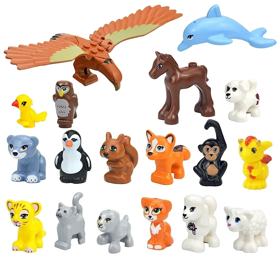 MOC-Brick-City-Small-Particle-Animals-Cute-Dog-Sheep-Goat-Cow-Pig ...