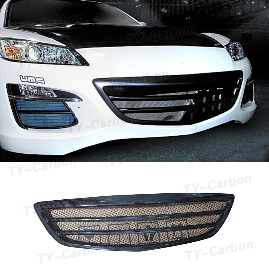 Racing Grill Bumper Fibra De Carbono FRP Grade Frontal Refit Acessórios ...