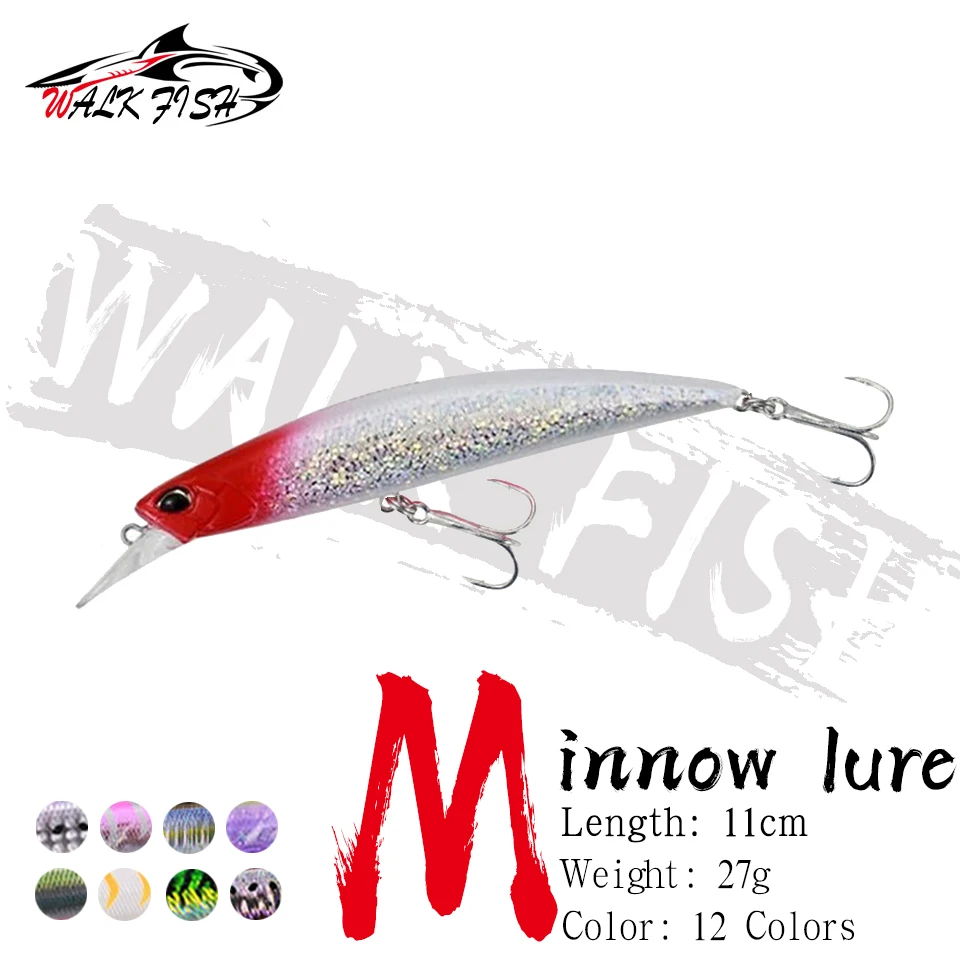 WALK-FISH-Sinking-Minnow-Lure-110mm-27g-Jerkbaits-Fishing-Lures-Good ...