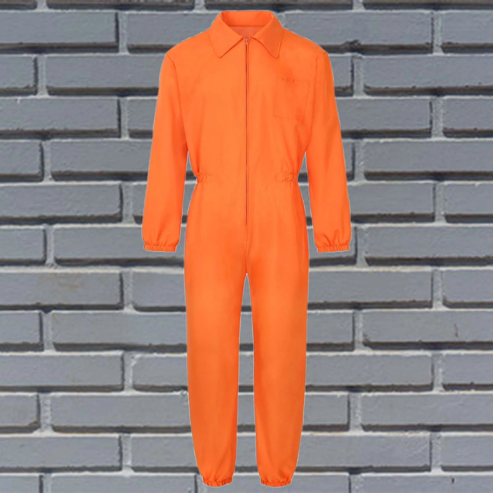 Halloween-Costume-Adult-Orange-Prisoner-Costume-With-Handcuff-Convict ...