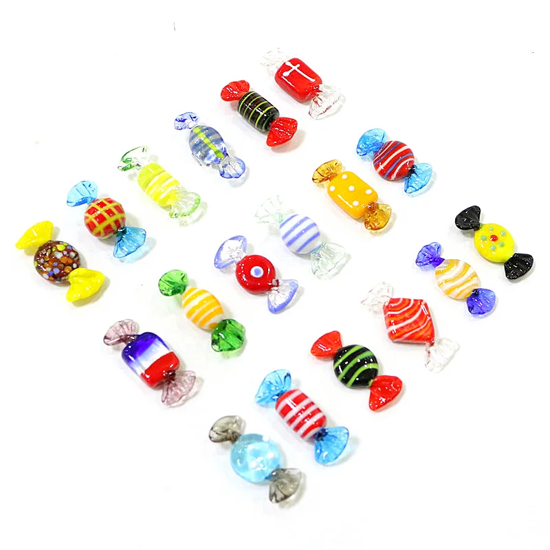 18pcs Custom Antique Murano Glass Candy Ornaments Candy Bar Decoration ...