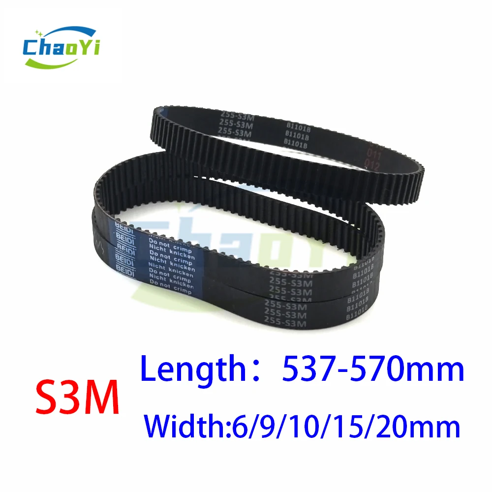 S3M-Synchronous-Timing-Belt-Length-537-540-543-546-549-552-555-558-561 ...