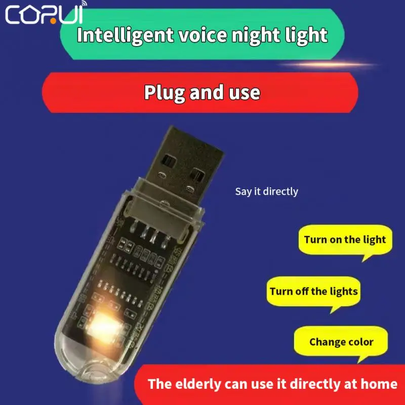 CORUI-Mini-Smart-USB-Night-Light-Intelligent-Voice-Control-Light-USB ...