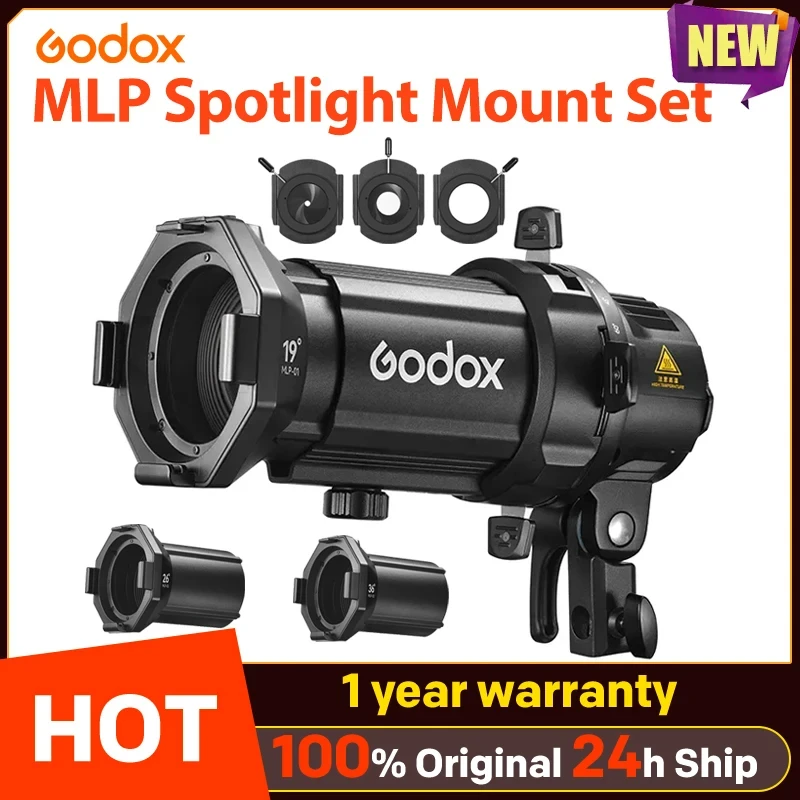 GODOX-MLP-19K-26K-36K-Spotlight-Mount-Set-Lighting-Modifiers-Bowens ...