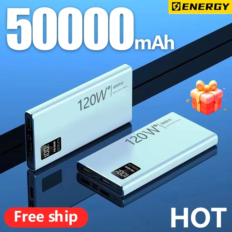 Power-Bank-120W-50000mAh-Super-Fast-Charging-100-Sufficient-Capacity ...