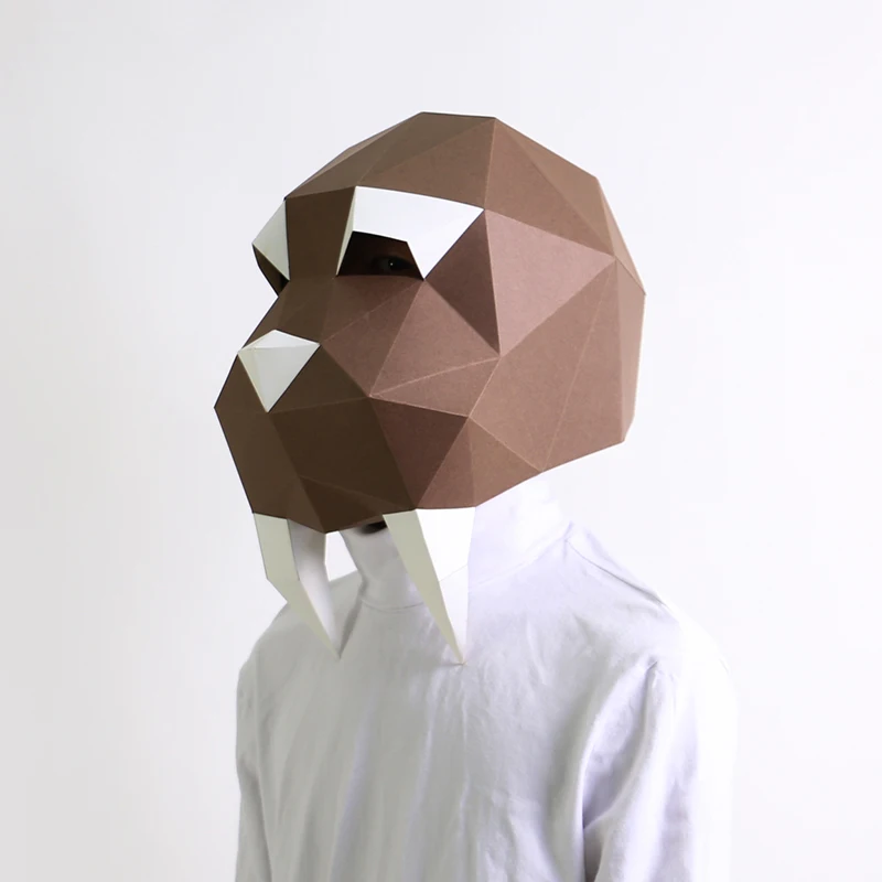 3D Paper Mold Whale Shark Head Mask Headgear Animal Model Halloween ...