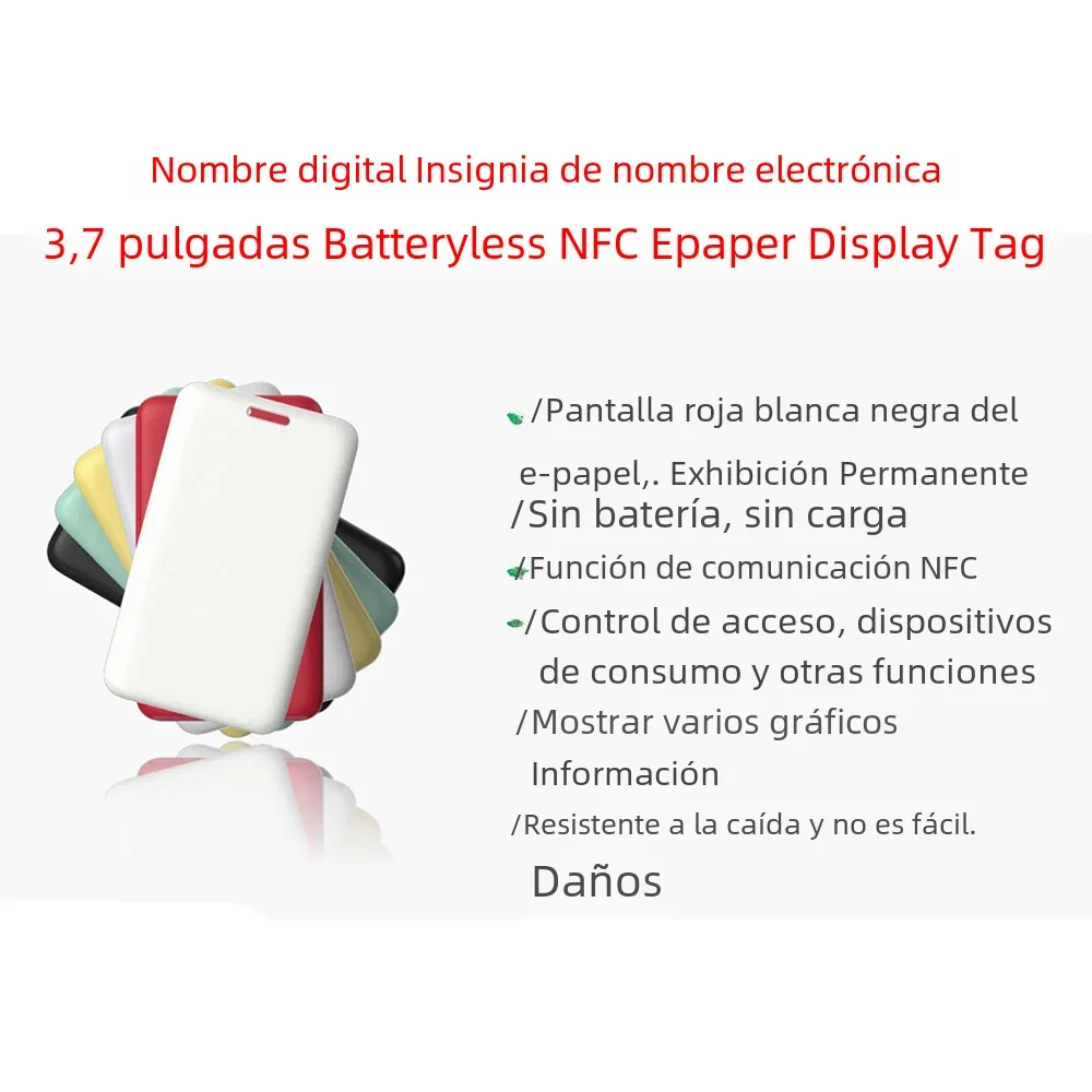 Insignia-de-pantalla-Eink-NFC-tarjeta-de-Personal-placa-de-visitante ...
