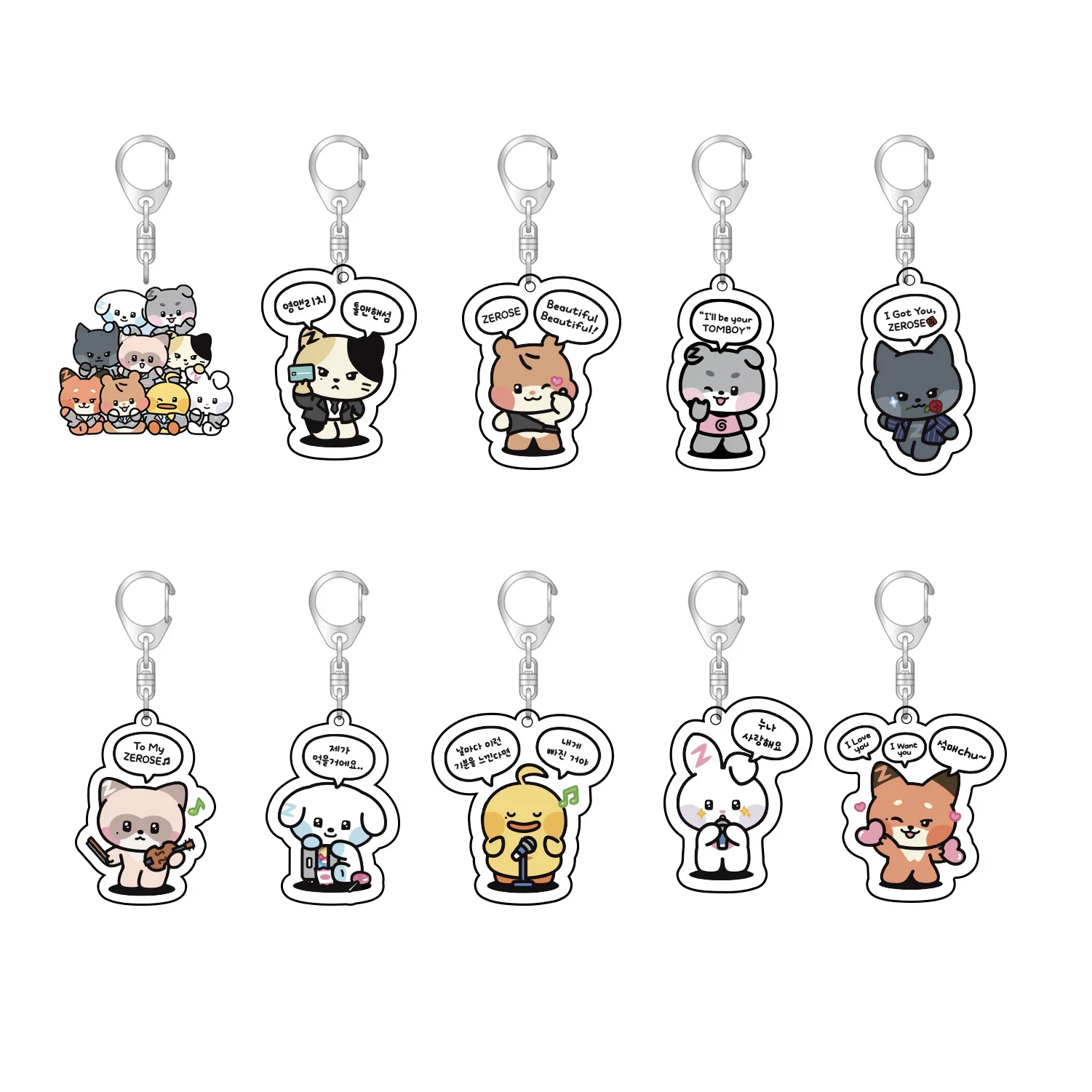 Kpop-ZB1-Keychain-ZERONI-Cartoon-Cute-Acrylic-Pendant-5-5CM-Bag ...