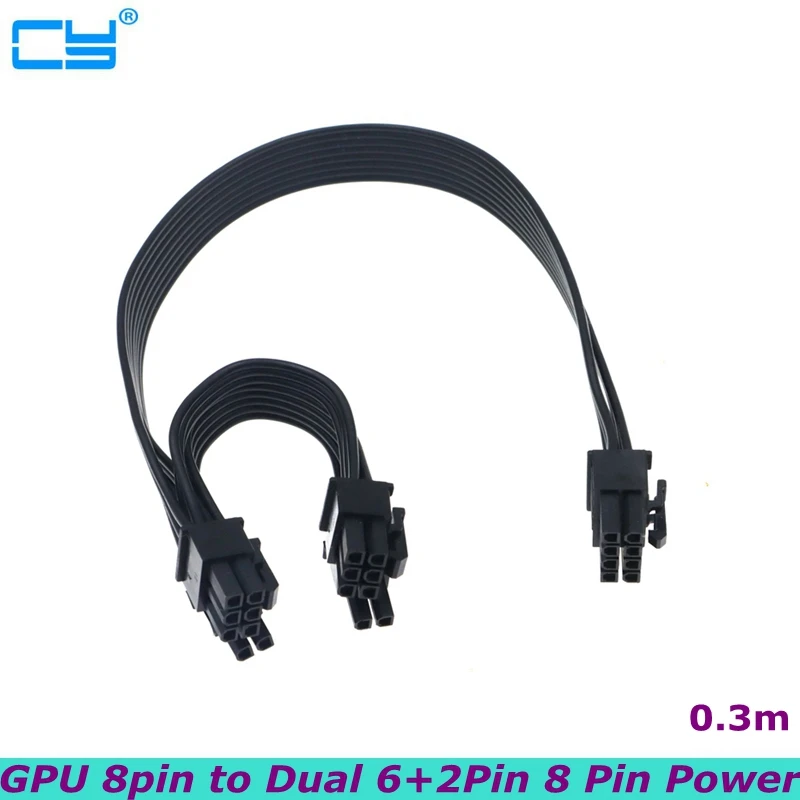 30cm-PCI-Express-GPU-8pin-do-podw-jnego-6-2Pin-8-Pin-kabel-zasilaj-cy ...