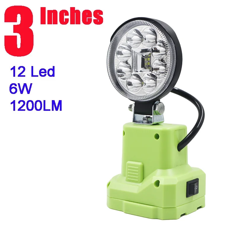 3 Inch LED Alarm Work Lights Flashlight Electric Torch Spotlight Car ...