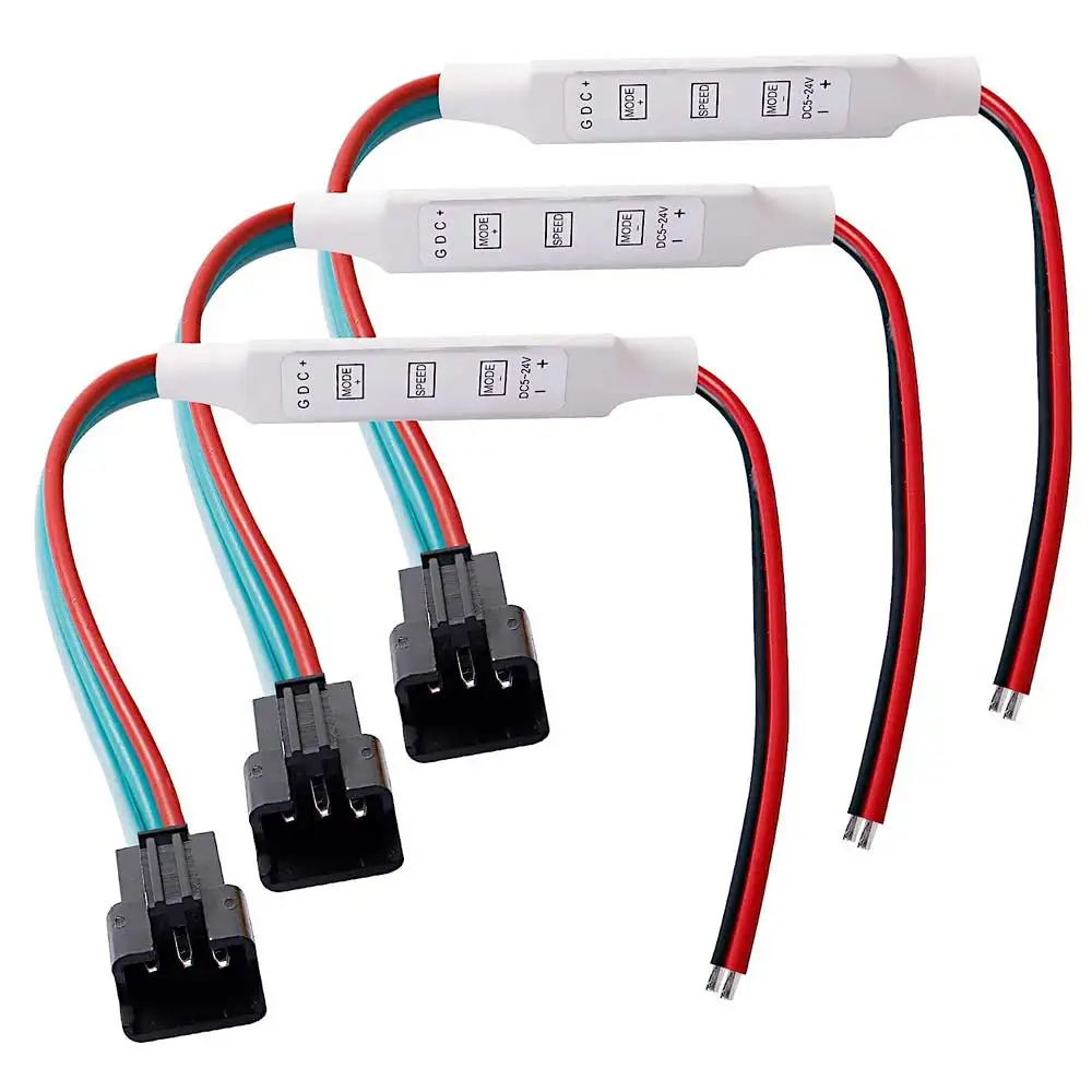 Mini-3-teclas-RGB-LED-controlador-SP002E-DC5-24V-pixels-cor-dos-sonhos ...