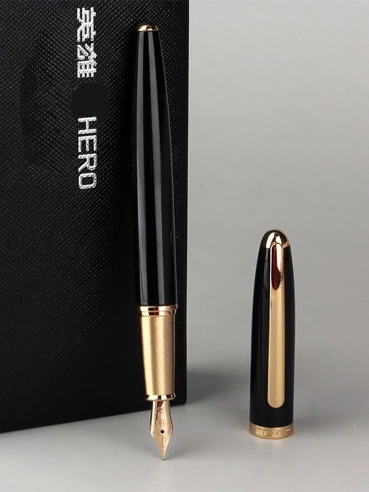 Hero Fountain Pen H2002 Classic Fashion 10K Gold Nib Business Office ...