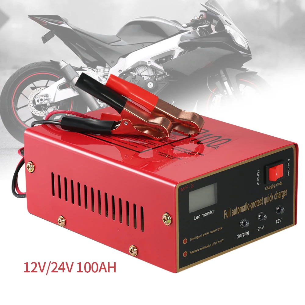 12V/24V Intelligent Battery Charger LED Display Pulse Repair Type ...