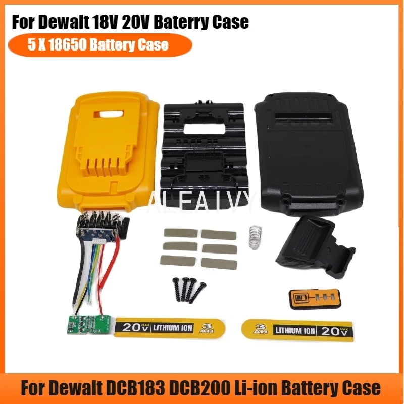 (Can install 5-core X18650) Lithium ion battery case kit+circuit board ...