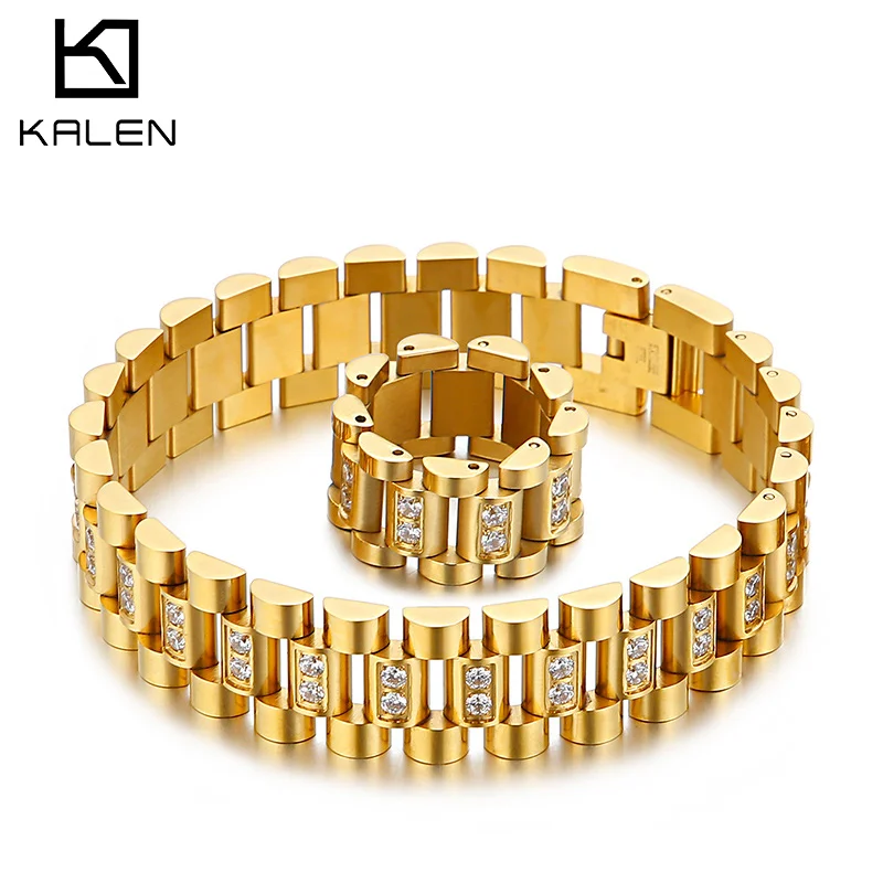 Bracelet Ring Set | Watch Strap | Jewelry - High Men Vintage Zircon ...