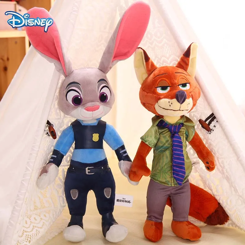 Disney Nick Wilde Rabbit Judy Hopps Plush Toys Doll Movie Zootopia ...