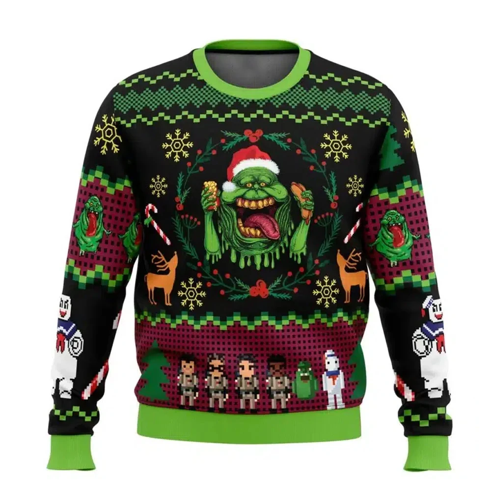 Bustin Christmas Ghostbusters Ugly Christmas Sweater Cartoon Anime ...