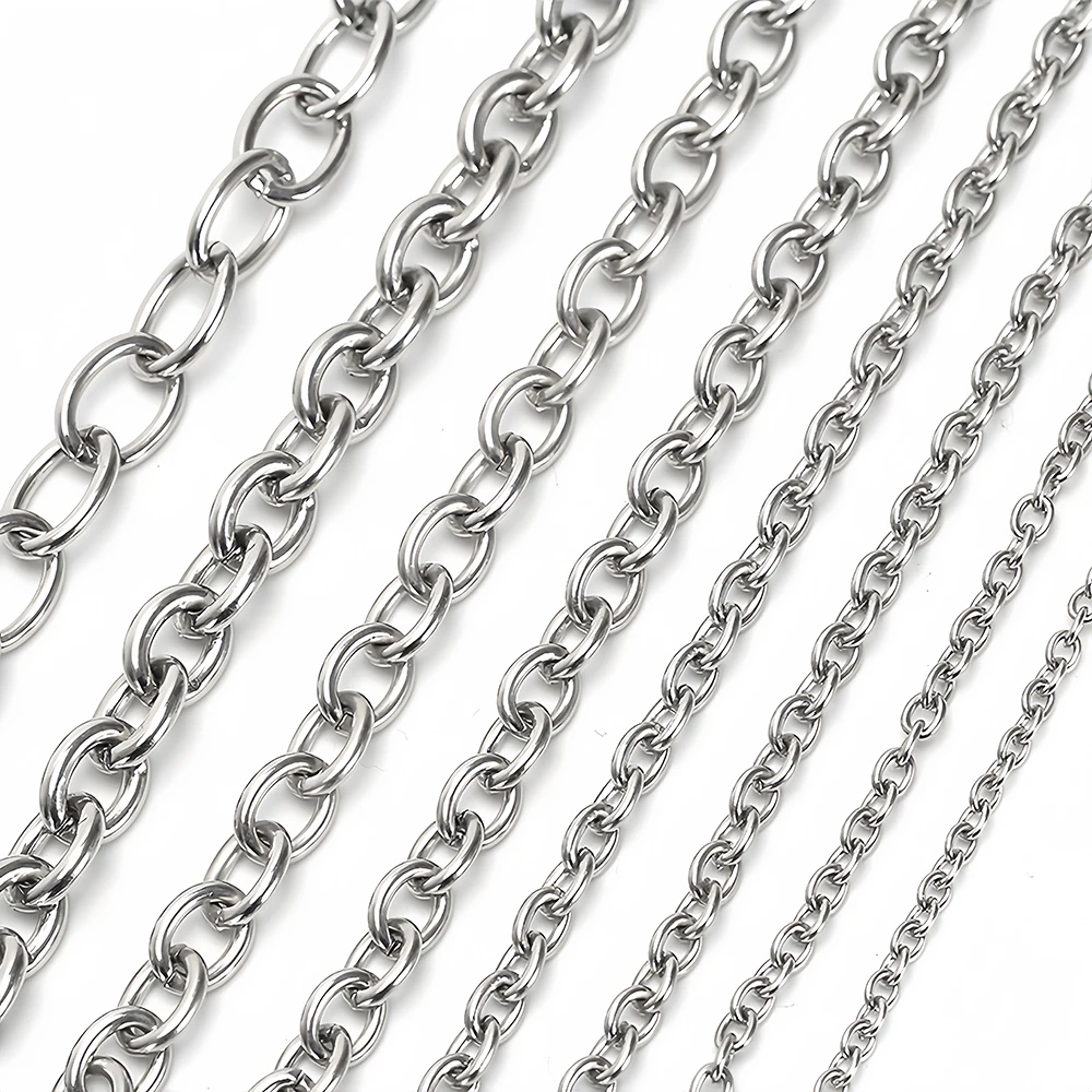 1m-Lot-1-5-8mm-Stainless-Steel-Extended-Necklace-Chains-Tail-Semi ...