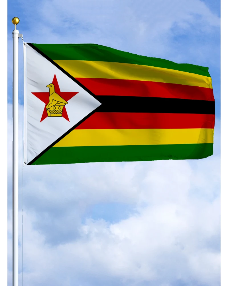 2×3FT Zimbabwe Emblem Flag Polyester Printed Banner Tapestry For Decor ...