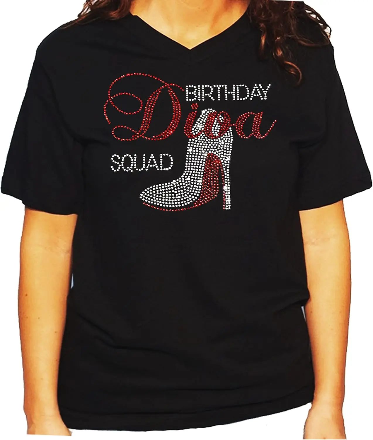 Women-s-Unisex-T-Shirt-with-Birthday-Diva-Squad-with-Heel-in ...