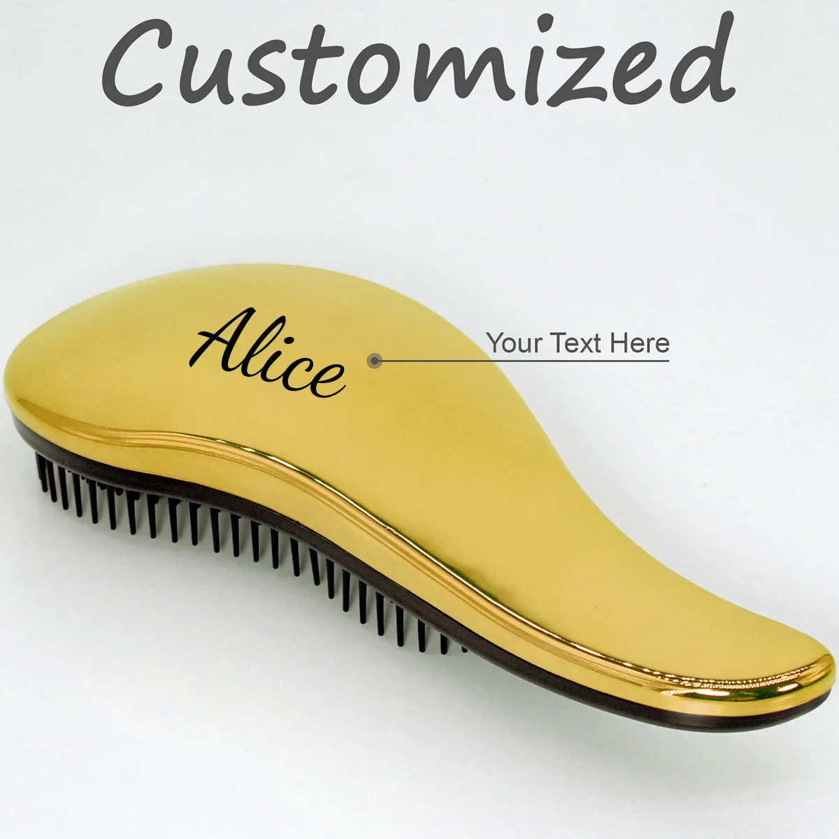 1pc Personalised Custom Mini Magic Detangling Comb Anti-static Massage ...
