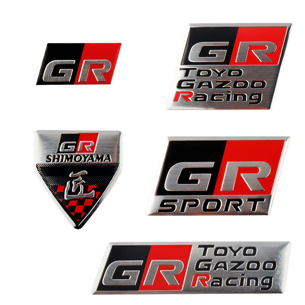 3D GR SPORT GAZOO RACING Emblem Badge Car Body Trunk Decor Aluminum ...