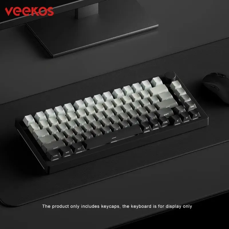 Veekos Black Gradient SP Keycap Set136-Key Cherry Profile PBT Double ...