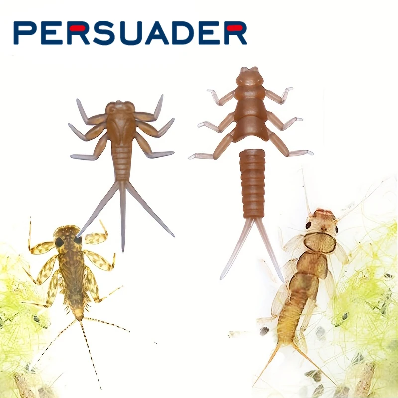 New concept artificial mayfly/stonefly nymph rubber bodies&legs fly ...