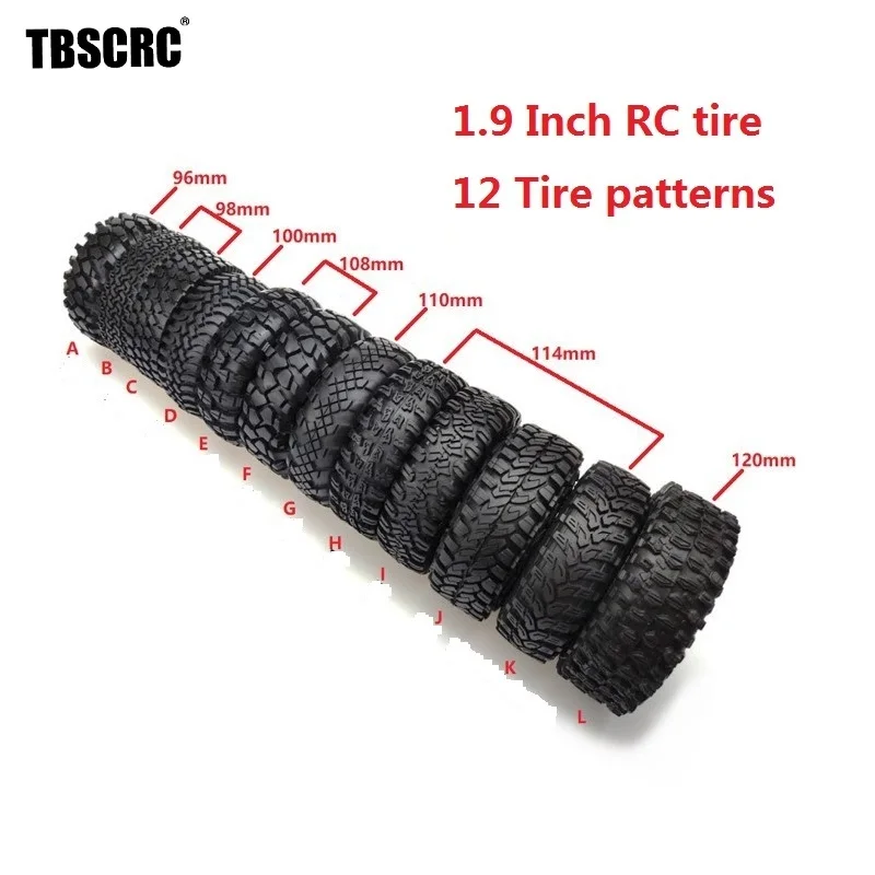 RC Tires INJORA 4PCS 1.9 RC Rock Crawler Tires - Rubber Tyres For Axial ...