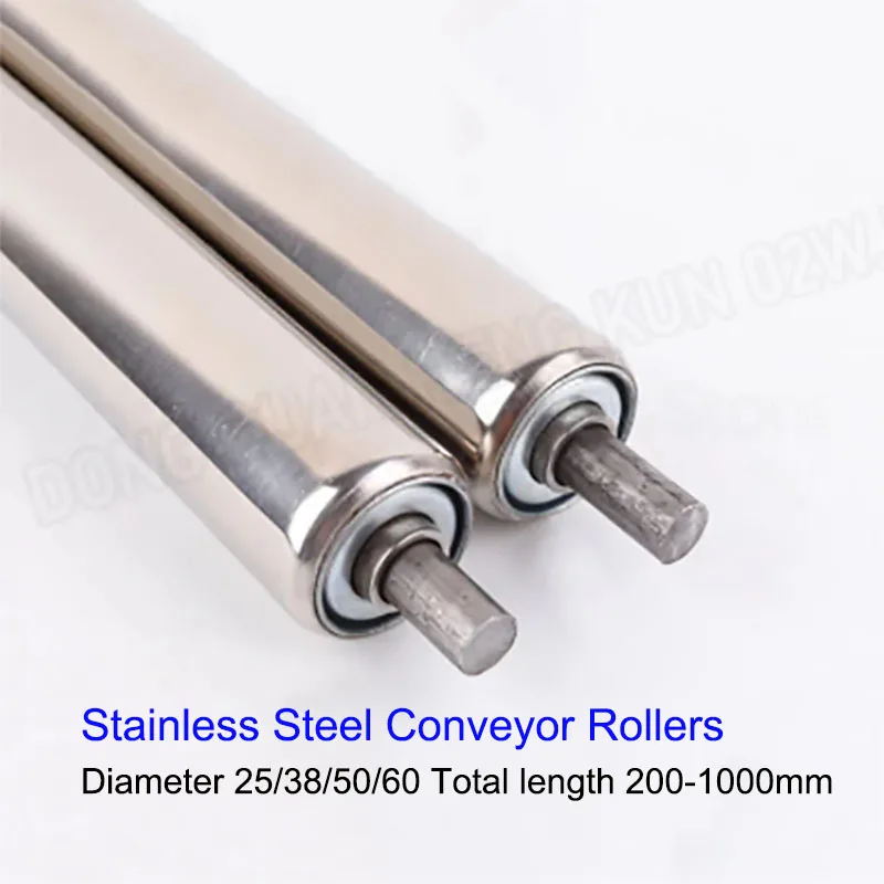 Stainless Steel Conveyor Rollers Diameter 25/38 Total Length 100-1200mm ...