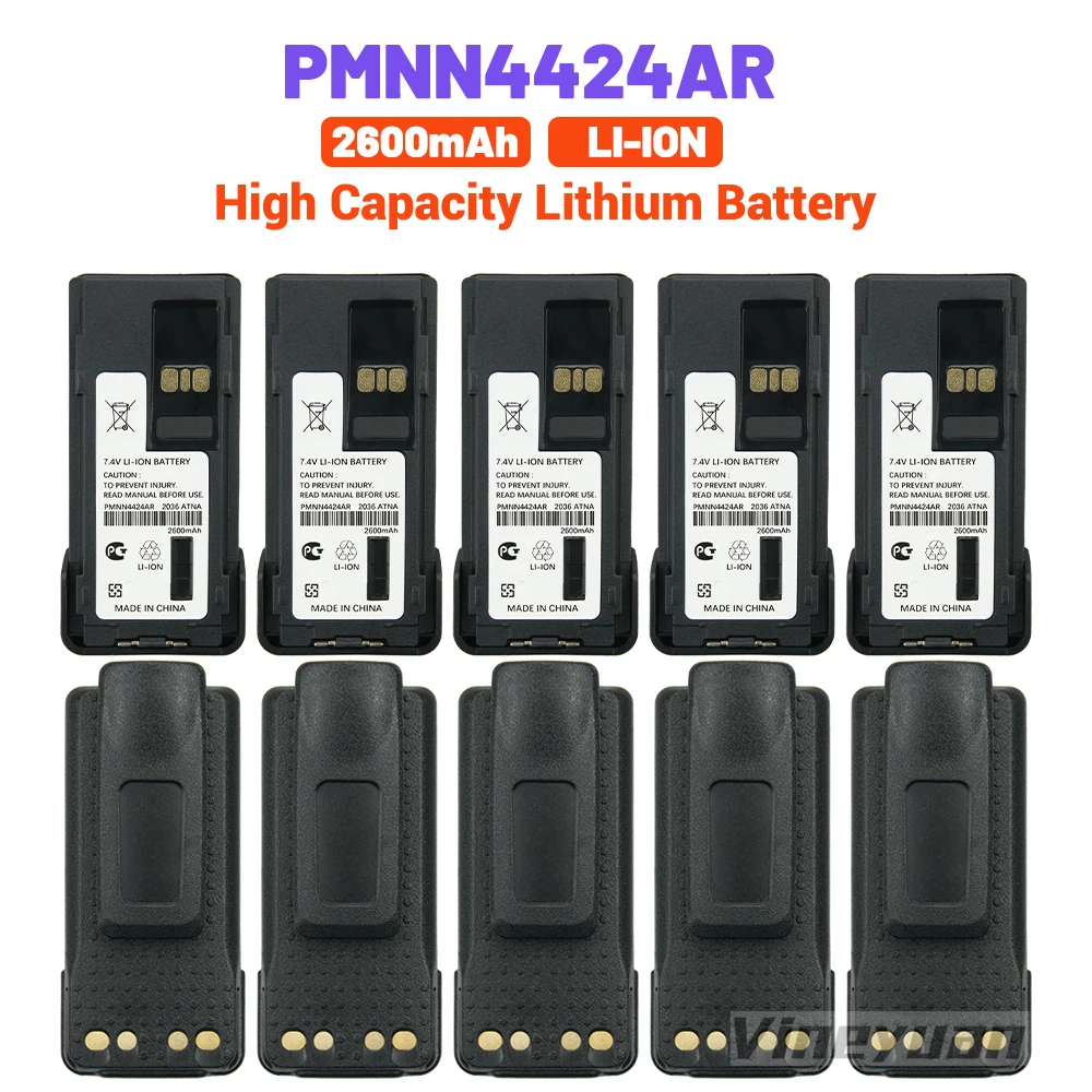 10PCS 2600mAh PMNN4424AR Li-ion Battery for Motorola APX 4000 APX 3000 ...