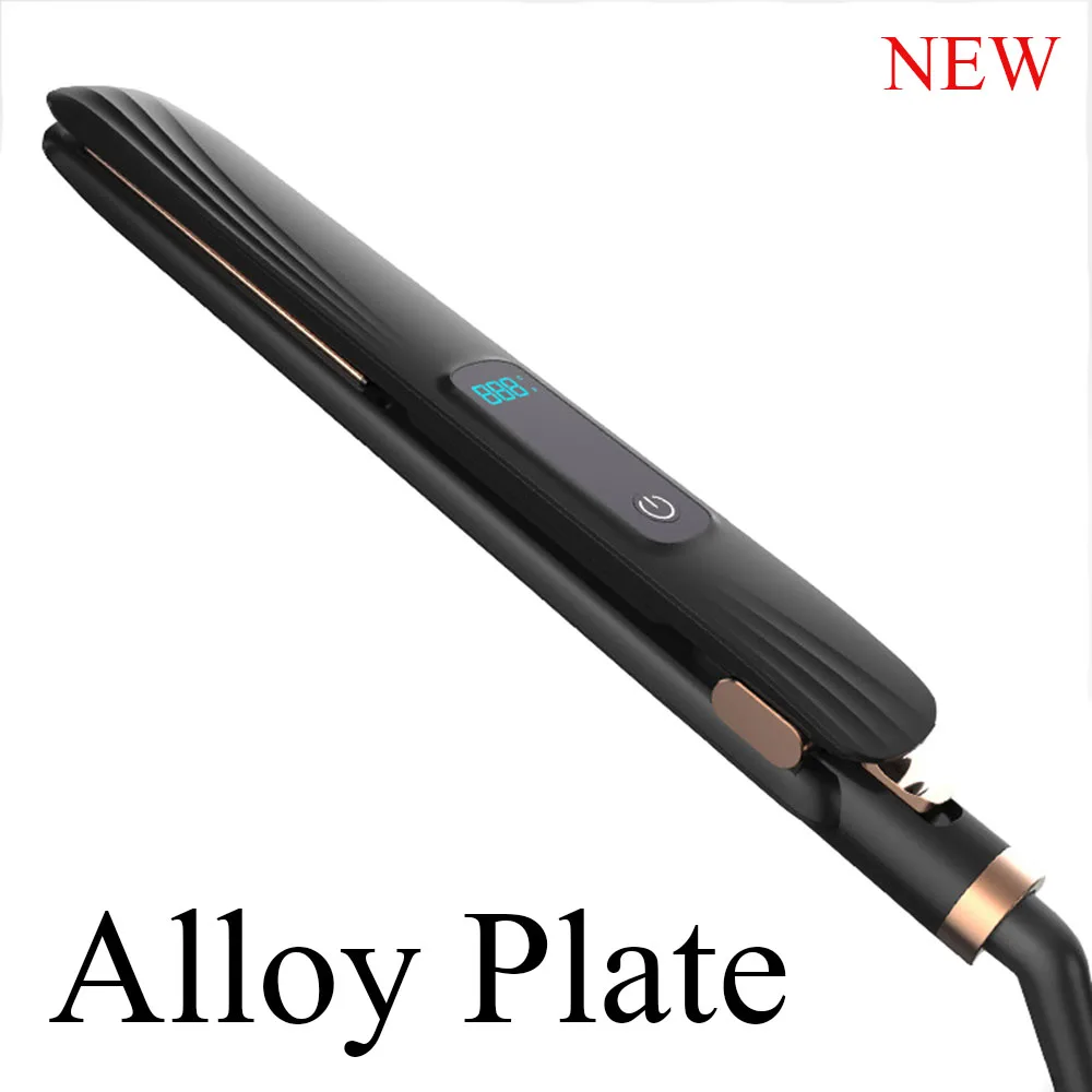 2-in-1-Hair-Straightener-Alloy-Plate-Roller-and-Curler-LCD-Flat-Iron ...