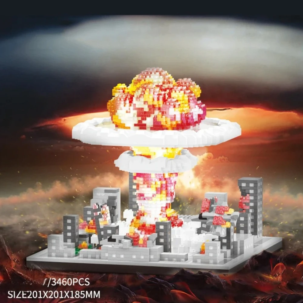 MOC Nuclear Explosion Mushroom Cloud Building Blocks Sets Nuclear Power ...