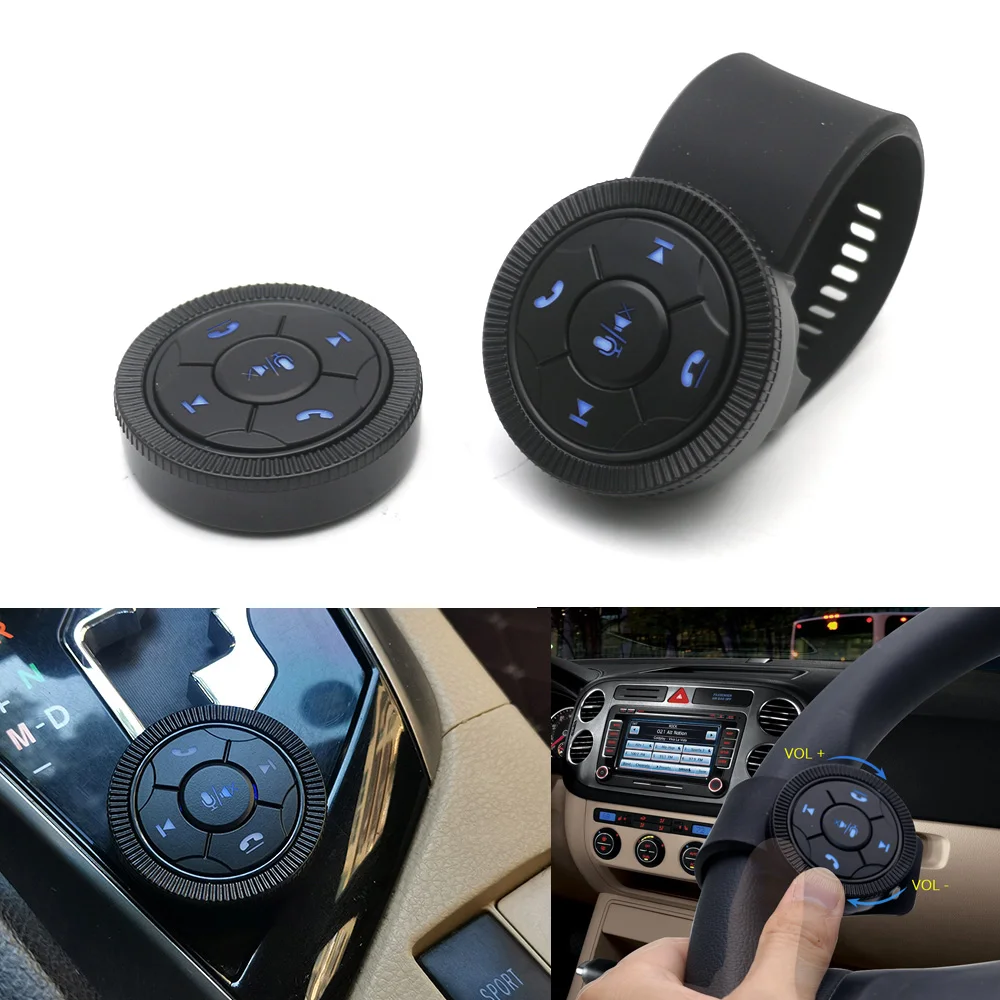 Universal-Car-Steering-Wheel-Bluetooth-Wireless-Remote-Button-Control ...